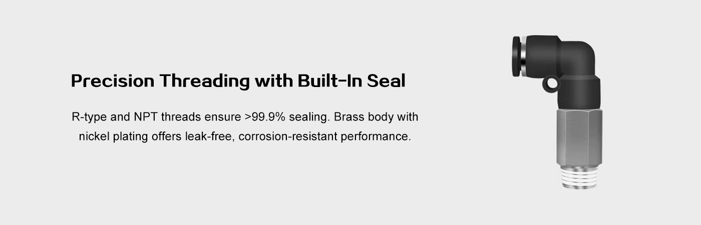 PLL Male Long Elbow Pneumatic Fitting | 90 Angle Connector