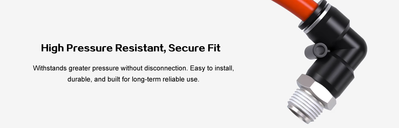 PLL Male Long Elbow Pneumatic Fitting | 90 Angle Connector