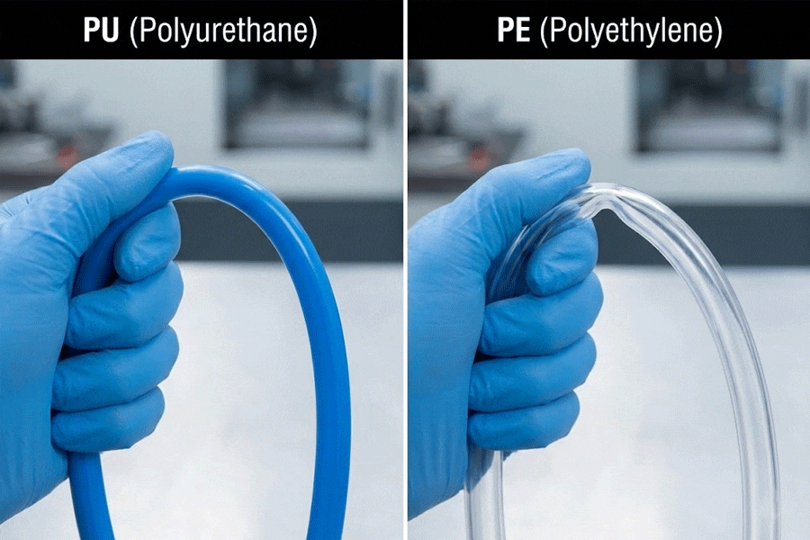 PU vs Nylon vs PE Pneumatic Tubing: The Complete Guide